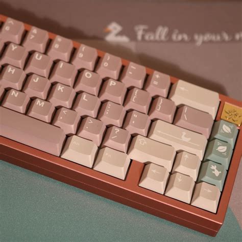 Cute Pastel Keycaps Set Kawaii Pink Green Duck Keysium