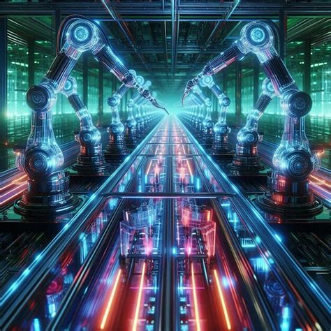 Assembly Line Premium Ai Generated Image