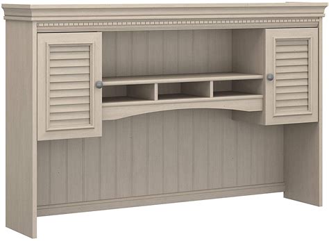 Bush Furniture Fairview Hutch For L Shaped Desk In Antique White