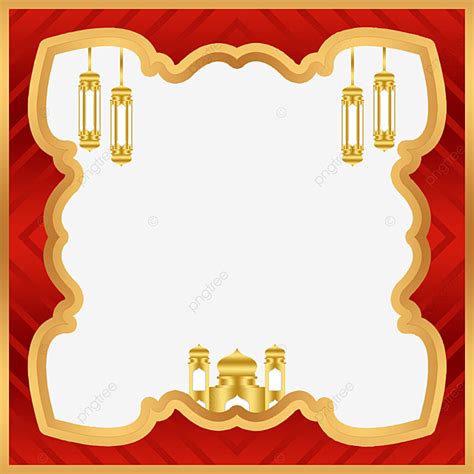 이슬람 프레임 일러스트 빨간색 그라디언트 4 모서리 모양의 모스크 빨간 금 이슬람 프레임 Png 일러스트 및 Psd 이미지 무료 다운로드 Pngtree