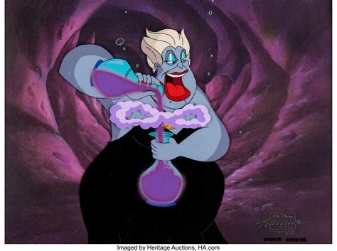The Little Mermaid Tv Series Ursula Production Cel Setup Walt Lot
