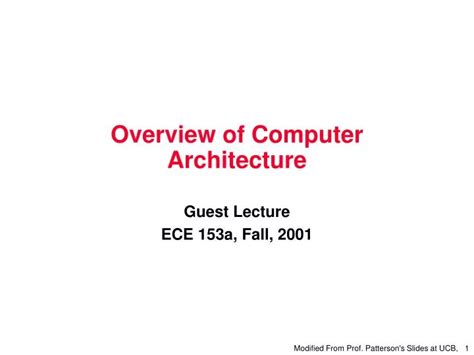 PPT Overview Of Computer Architecture PowerPoint Presentation Free Download ID 5701754