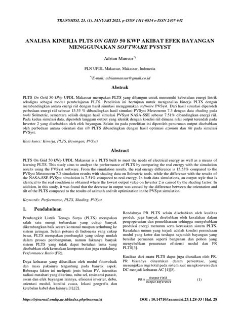Plts Performance Ratio Pdf