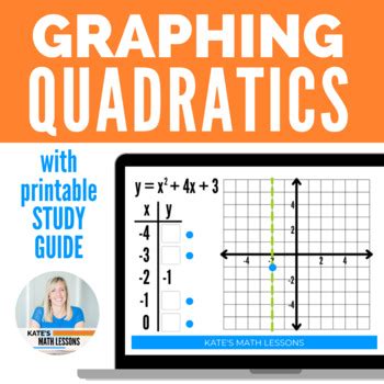 Graphing Quadratic Equations Boom Cards Digital Activity Study Guide