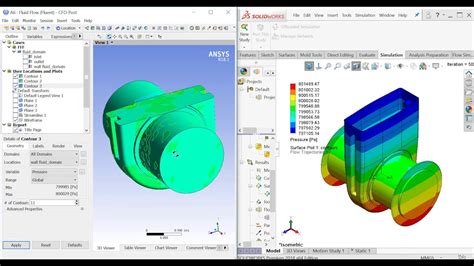 cfd and structural analysis simulation flow and static simulation using