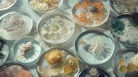 Premium Photo Petri Dishes Display An Array Of Colorful Bacterial