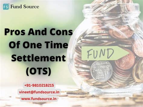 One Time Loan Settlement Pros And Cons