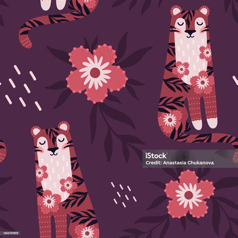 Tiger 패턴 새끼 호랑이에 대한 스톡 벡터 아트 및 기타 이미지 새끼 호랑이 호랑이 0명 Istock