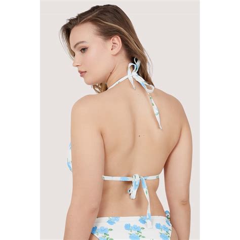 Peek And Beau Fuller Bust Mixandmatch Floral Triangle Bikini Top Women Abstract Flannels