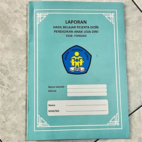 Jual Buku Rapot Raport Paud Laporan Hasil Belajar Peserta Didik