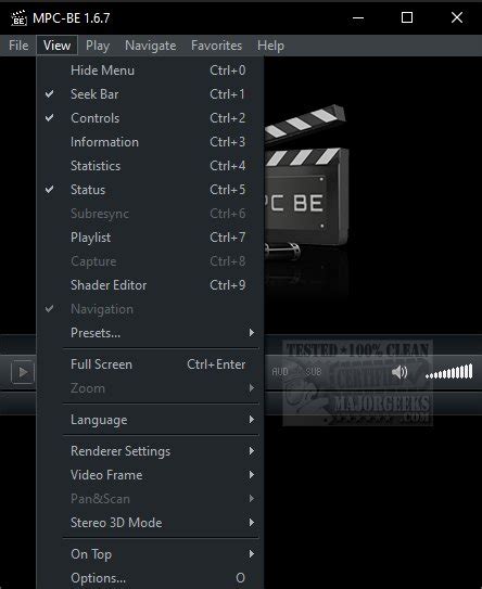 Download Media Player Classic Black Edition Mpc Be Portable Majorgeeks