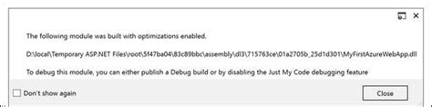Remote Debugging Azure App Services Developer Support