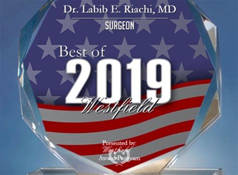 Dr Labib Riachi Md Receives 2019 Best Of Westfield Award Media