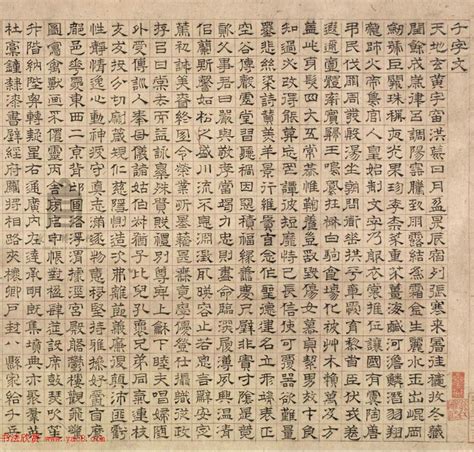 明代陆士仁书法四体千字文卷书法长卷书法欣赏