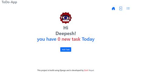 Github Dark Nepaltodo Webapp Todo App Developed Using Django