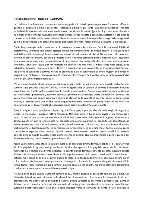 Lezione 8 Primo Modulo Corso Di Filosofia Della Storia Santarelli