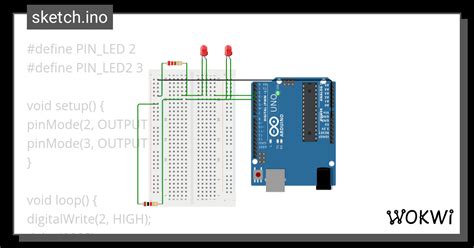 Blinkende LED Aufgaben Programmieren 3 Wokwi ESP32 STM32 Arduino Simulator