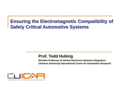 Pdf Ensuring The Electromagnetic Compatibility Of The Electromagnetic Compatibility Of