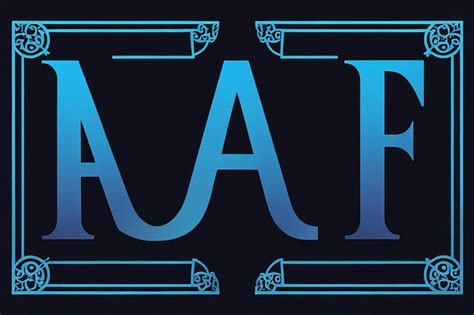 Alphabet Letters Or Initials The Af Fa A And F Logo Monograms Are Blue
