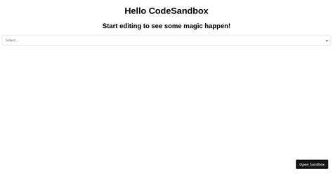React Dropdown Select Example Codesandbox