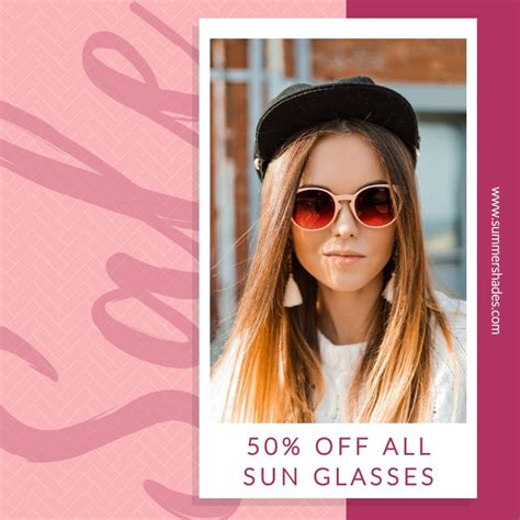Sunglasses Sale Instagram Post Template Visme