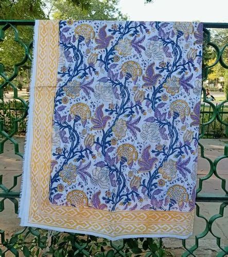 Blue Beach Wear Hand Block Printed Cotton Sarong At Rs 245piece In Jaipur