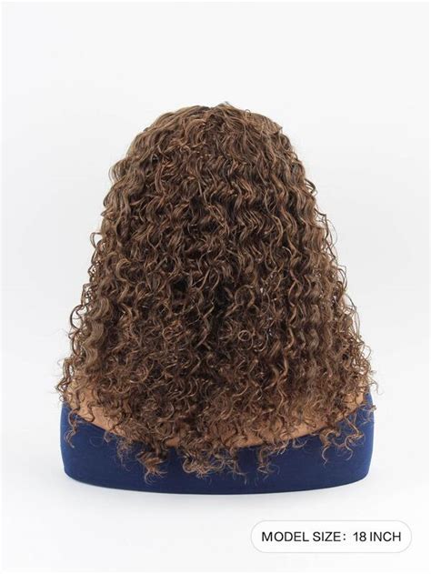 Lace Front Afro Medium Curly Synthetic Wig Shein Usa
