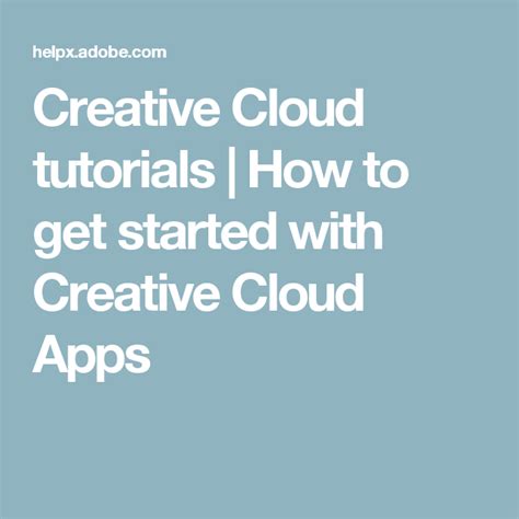 Creative Cloud Tutorials How To Get Started With Creative Cloud Apps
