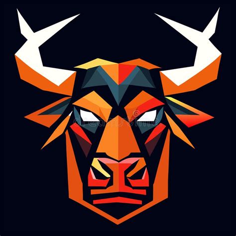 Head Of A Ram With Horns Vector Illustration In A Flat Style Stock Vector Illustration Of