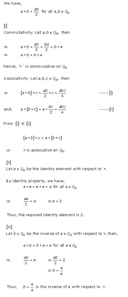 R D Sharma Solutions Class Math Chapter Binary Operations Exercise