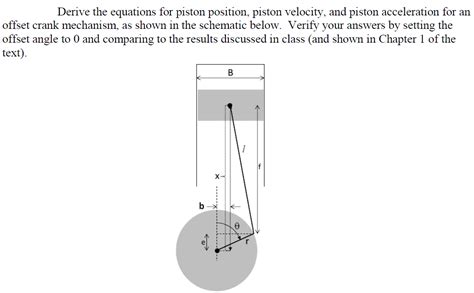 Derive The Equations For Piston Position Piston