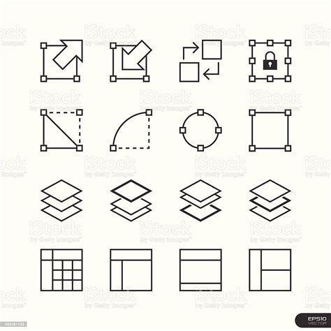 User Interface Design Elements Icon Set Stock Illustration Download