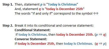 Writing Determining Truth Values Of A Biconditional Statement As A Conditional Statement Its