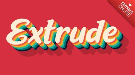 Extrude Retro Vintage 3d Text Effect Generator