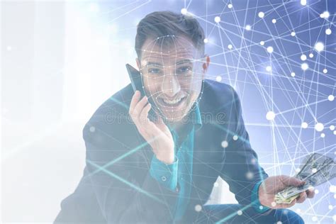 Futuristic Technological Face Scanning Biometric Facial Recognition