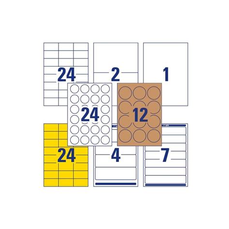 AVERY ZWECKFORM Feuilles d étiquettes d imprimante 210 x 297 mm