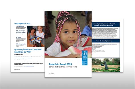 Confira o Relatório Anual 2023 do Centro de Excelência do WFP WFP