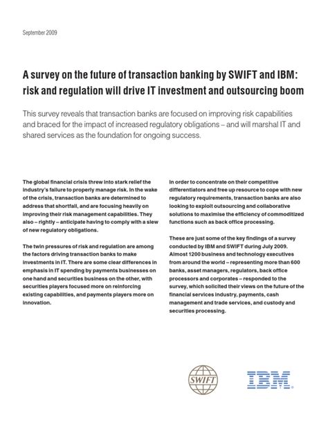 Pdf Ibm Banking Ibm And Swift Survey On The Future Of Transaction Banking Dokumen Tips
