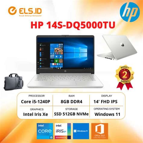 Jual Laptop HP 14S DQ5000TU I5 1240P 8GB SSD 512GB 14 FHD IPS W11 OHS