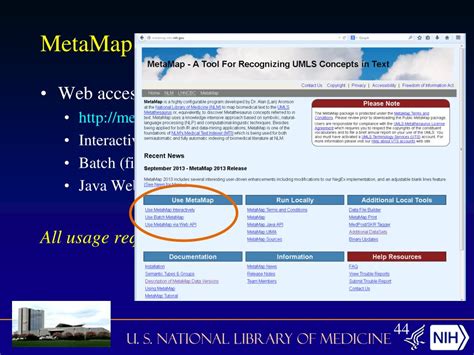 Ppt Using Metamap A Tutorial Powerpoint Presentation Free Download