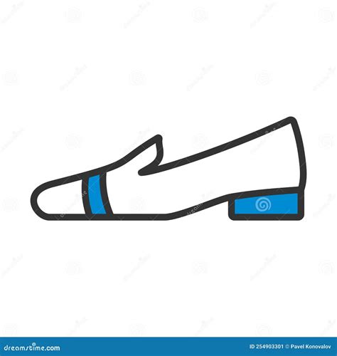Woman Low Heel Shoe Icon Stock Vector Illustration Of Modern 254903301