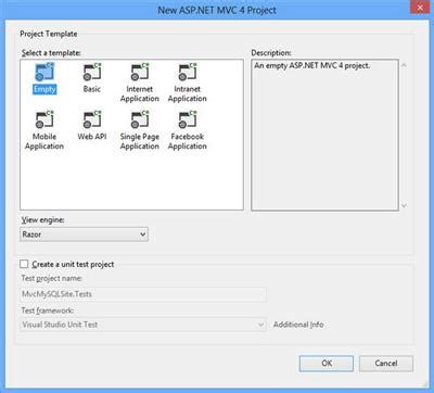 Connecting To Mysql From Asp Net Mvc Using Visual Studio Express For