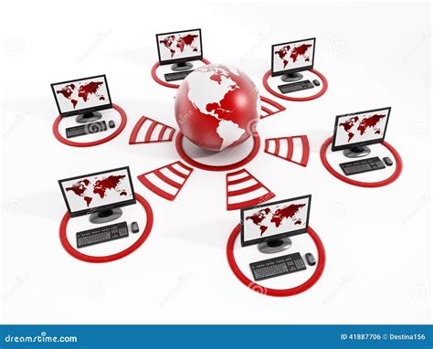 Global Computer Network Stock Illustration Illustration Of Leading