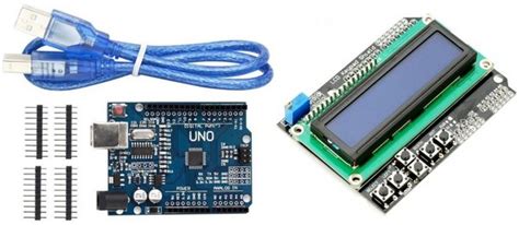 Jual Paket Arduino Uno Lcd Keypad Shield Kabel Cd Tutorial