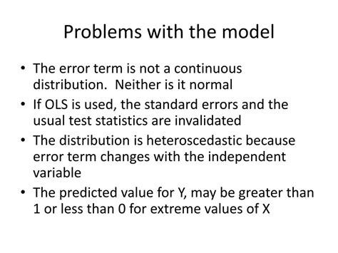 Ppt Regression With A Binary Dependent Variable Powerpoint