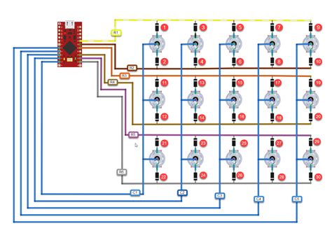 need assistance with arduino sketch for pro micro 30 buttons matrix r arduino