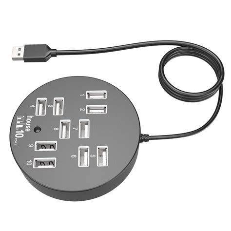 Usb Hub 10 Port Usb Hub Extension Multi Port Splitter Computer Usb