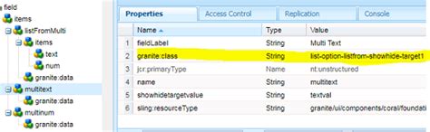 Aem Cases Touch Ui Hideshow Fields Inside Coral 3 Multifield In Aem