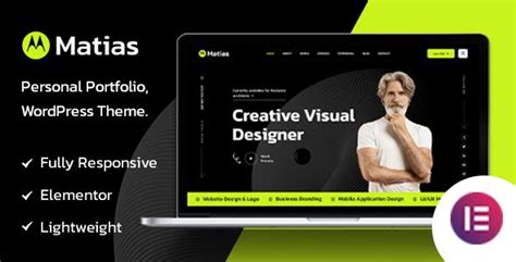 Matias Dark Personal Portfolio Elementor Wordpress Theme Abdullah An Noman
