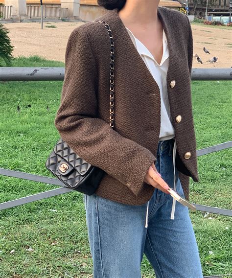 케이클럽 자체제작2만장돌파s Xl하객룩🖤 봄🌷 샬롯 노카라 울 트위드 자켓 하객룩데이트룩봄자켓울자켓트위드자켓노카라자켓봄아우터